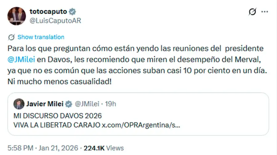 Merval en Alza: ¿Qué Motiva el Mercado entre Milei en Davos y el Nuevo ...